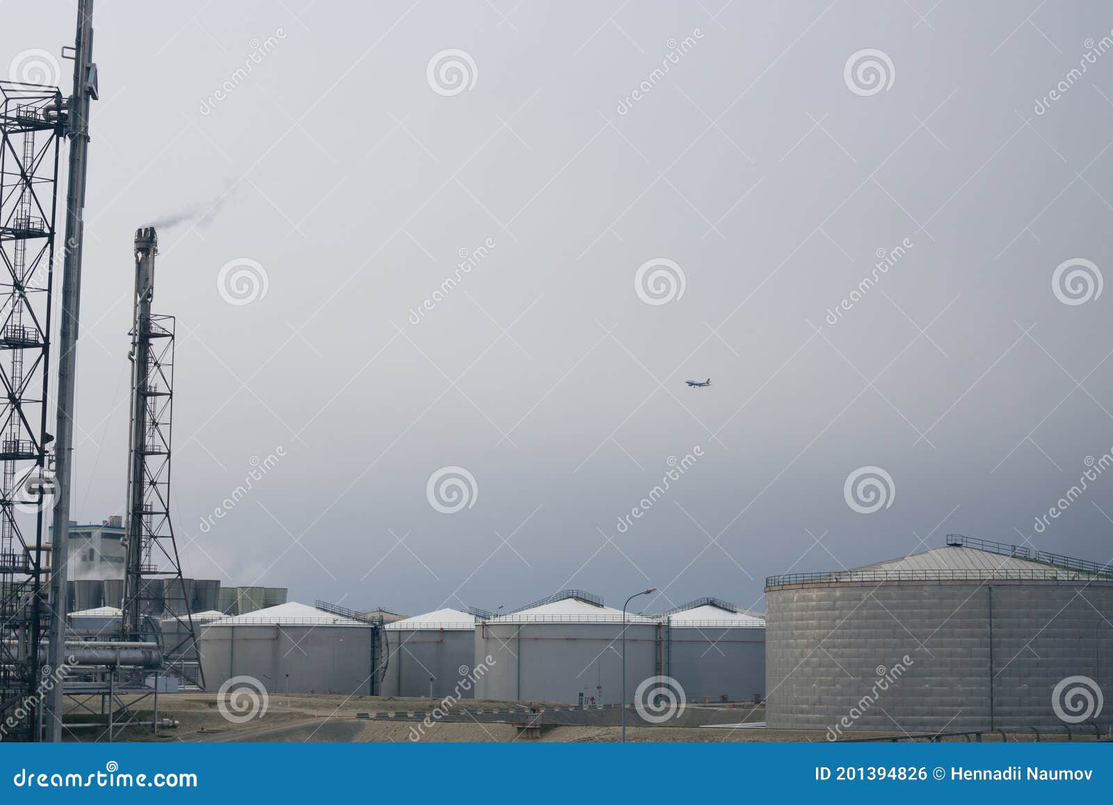 Large Modern Factory Outside in the Afternoon Stock Photo - Image of ...