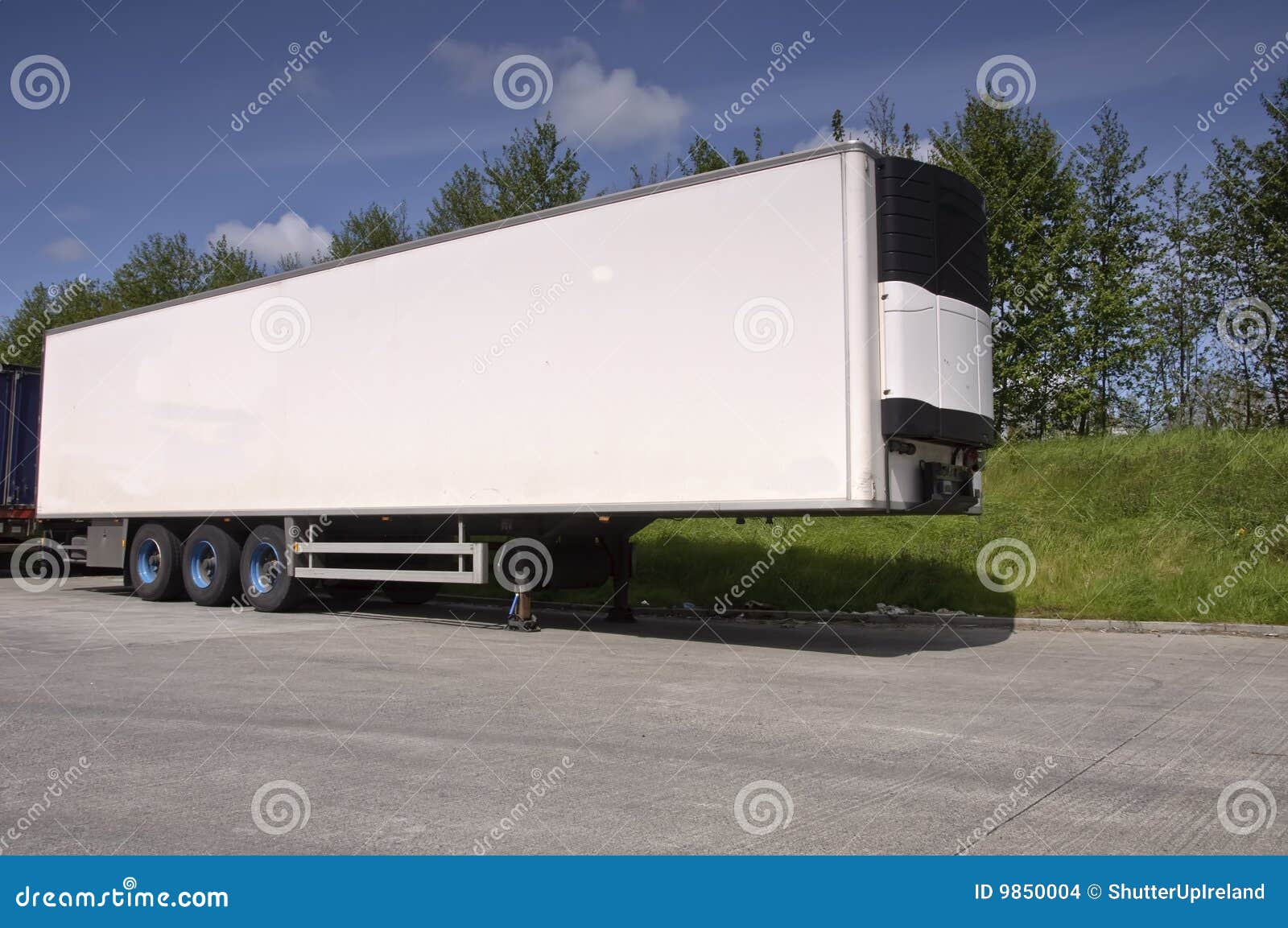 Large Modern Refrigerated Truck Trailer Stock Photo - Image of ...
