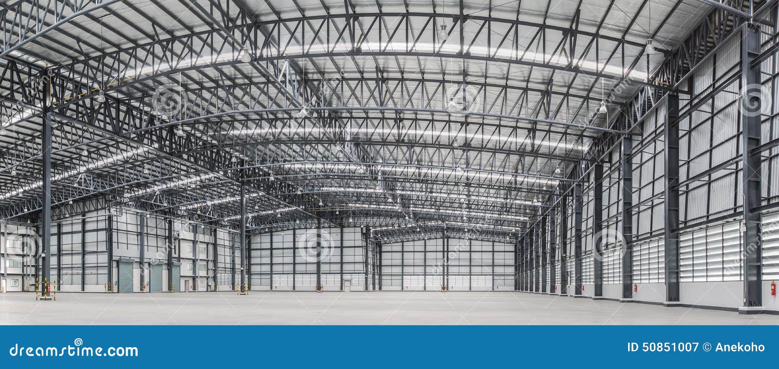 Large Modern Storehouse with Some Goods Stock Image - Image of large ...