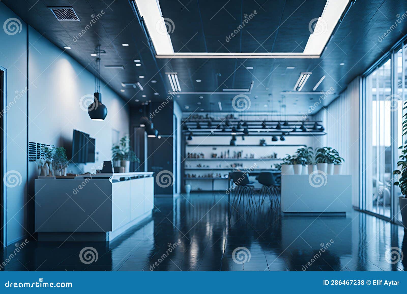 A Large Modern Vet Clinic Interior, 3d Render Design, Clean and Bright ...