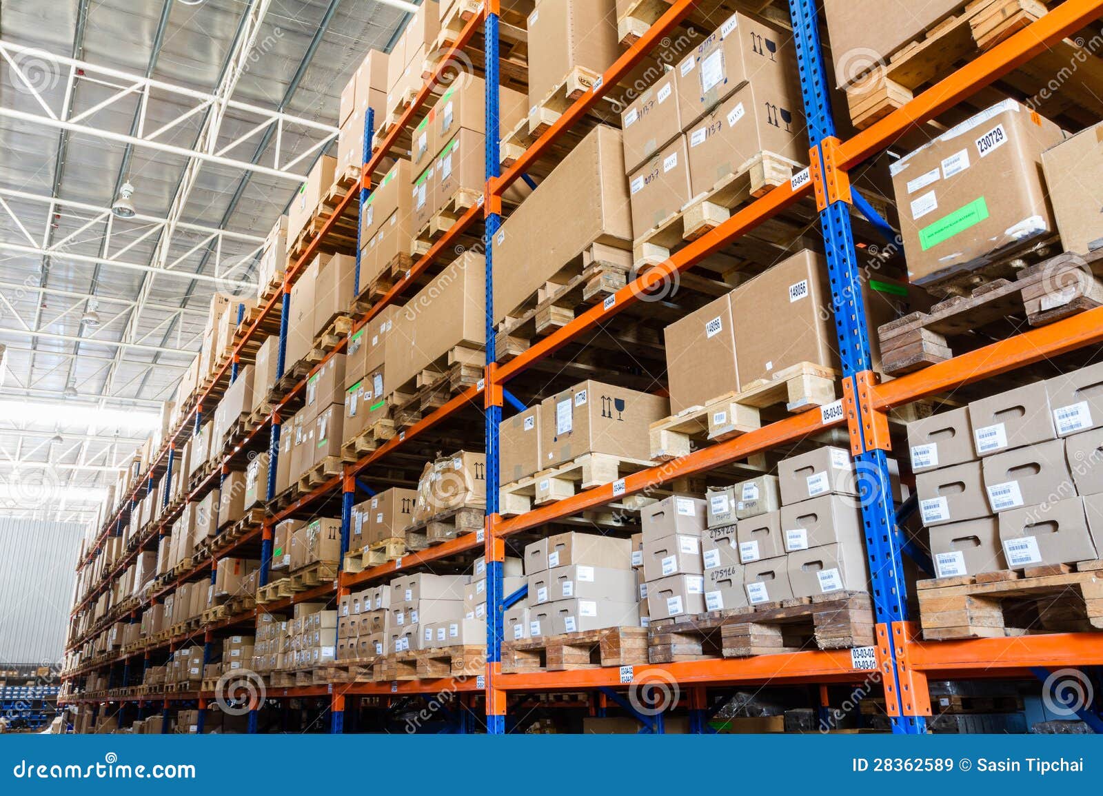 Large modern warehouse stock image. Image of hardware - 28362589