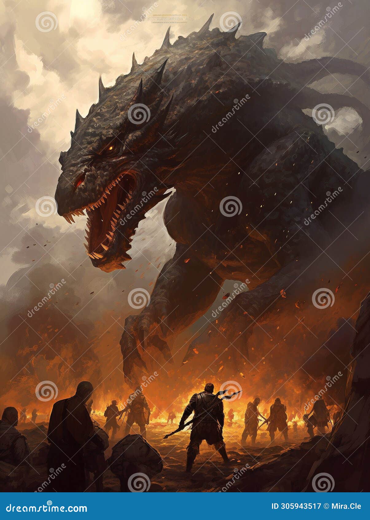 Fearsome Beast with Powerful Claws and Ferocious Teeth Created with ...