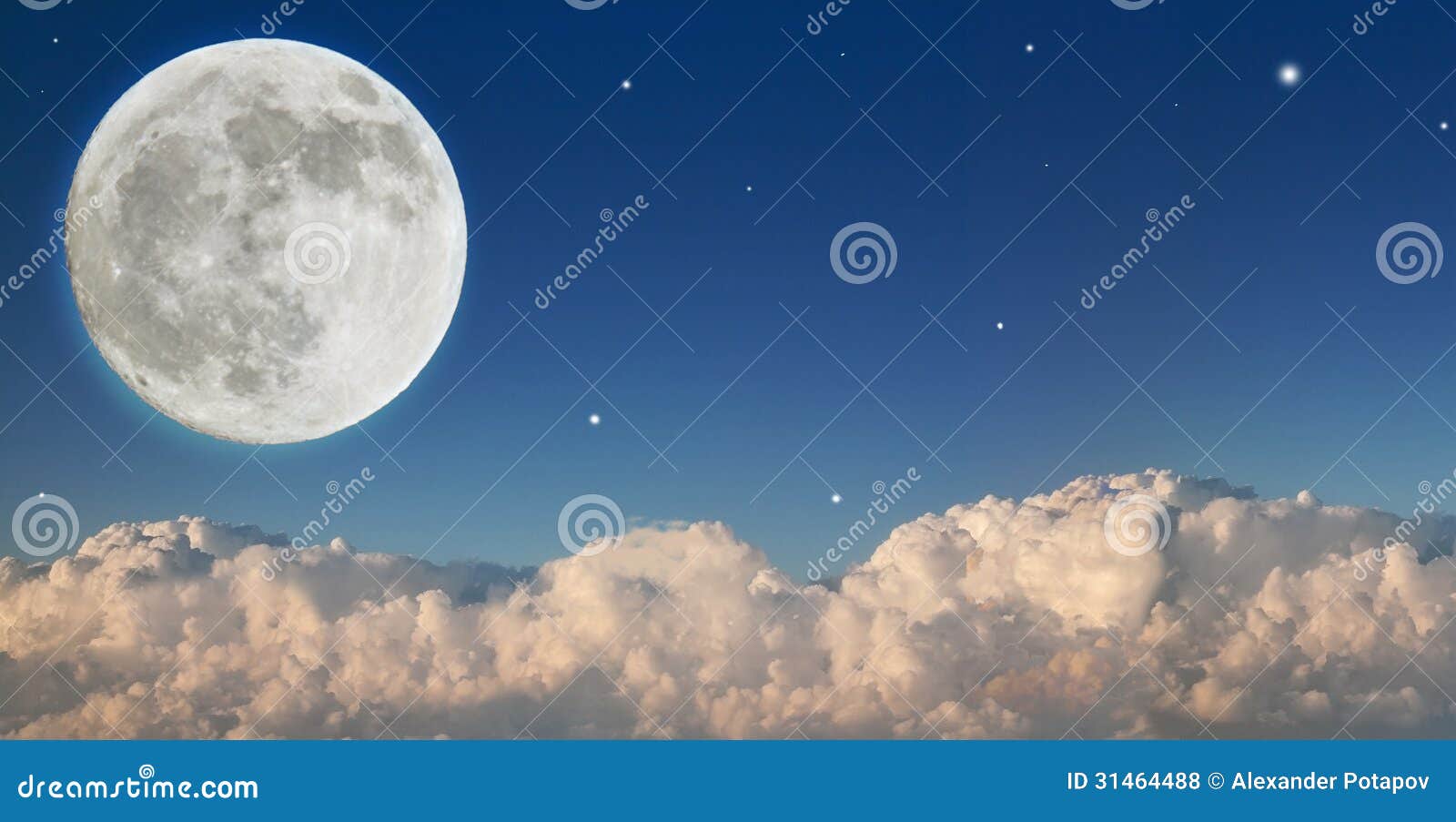 Large Moon Above Dark Clouds Stock Photo - Image of cloud, cloudscape ...