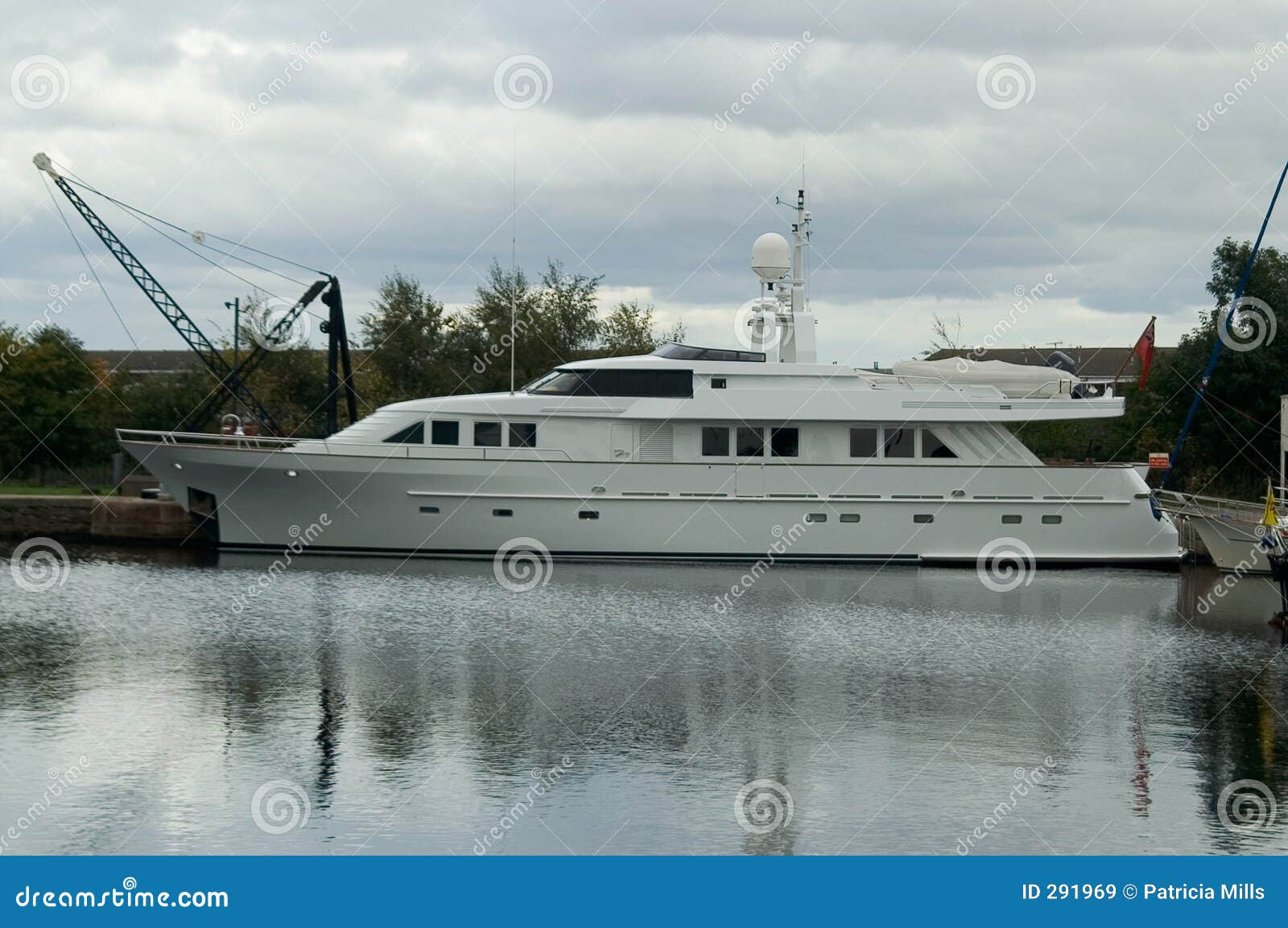 Large motor yacht stock image. Image of coastline, ocean - 291969