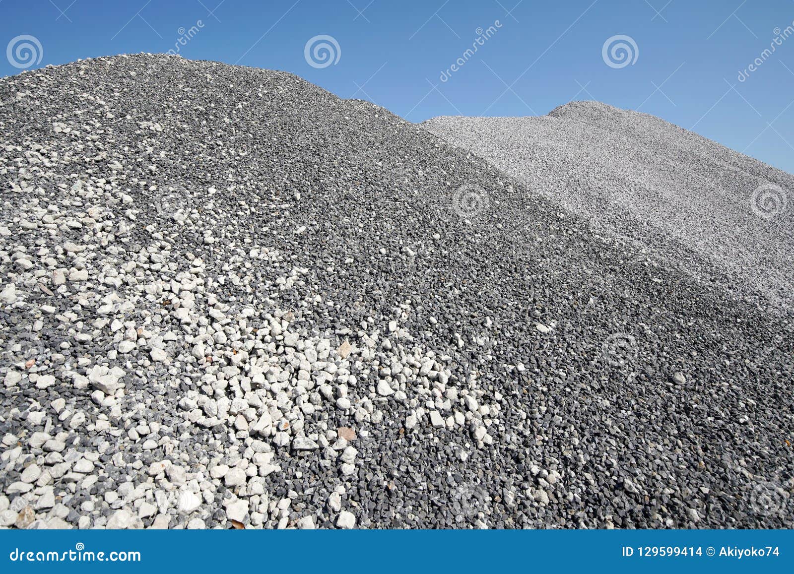 Large Mound of Crushed Stone Granite Stock Photo - Image of grain ...