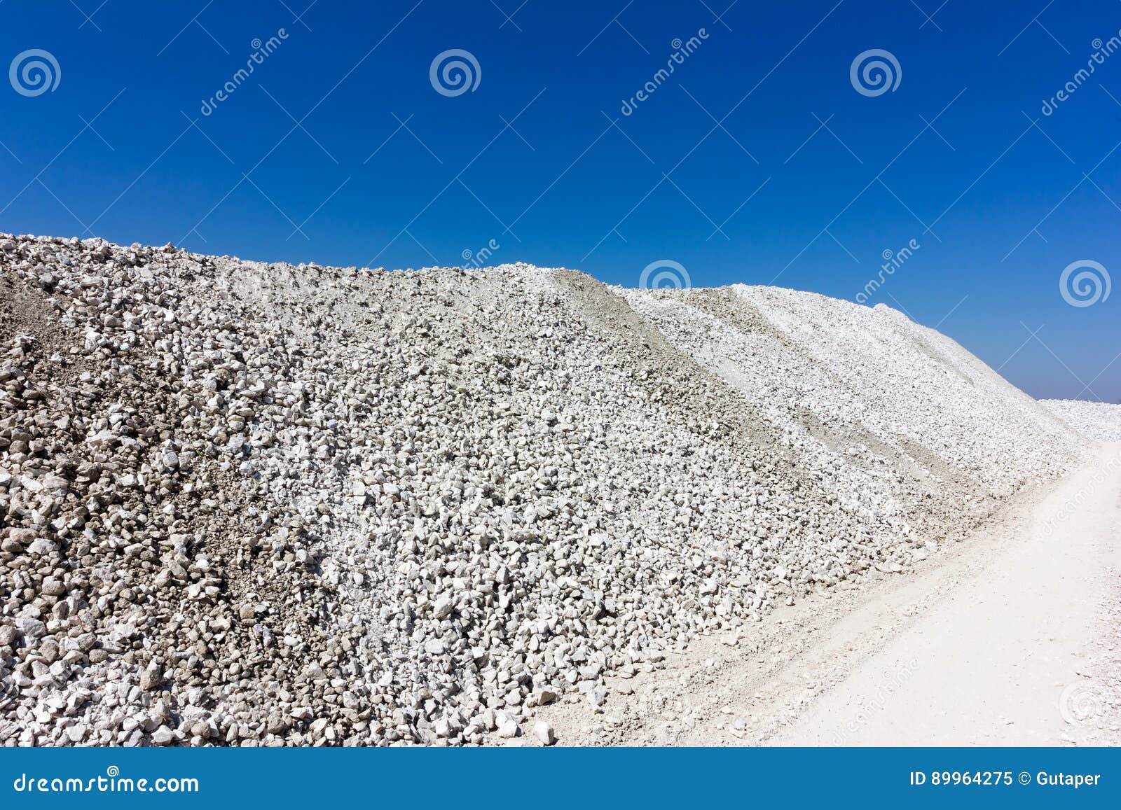 A Large Mound of Crushed Stone Limestone Stock Image - Image of ...