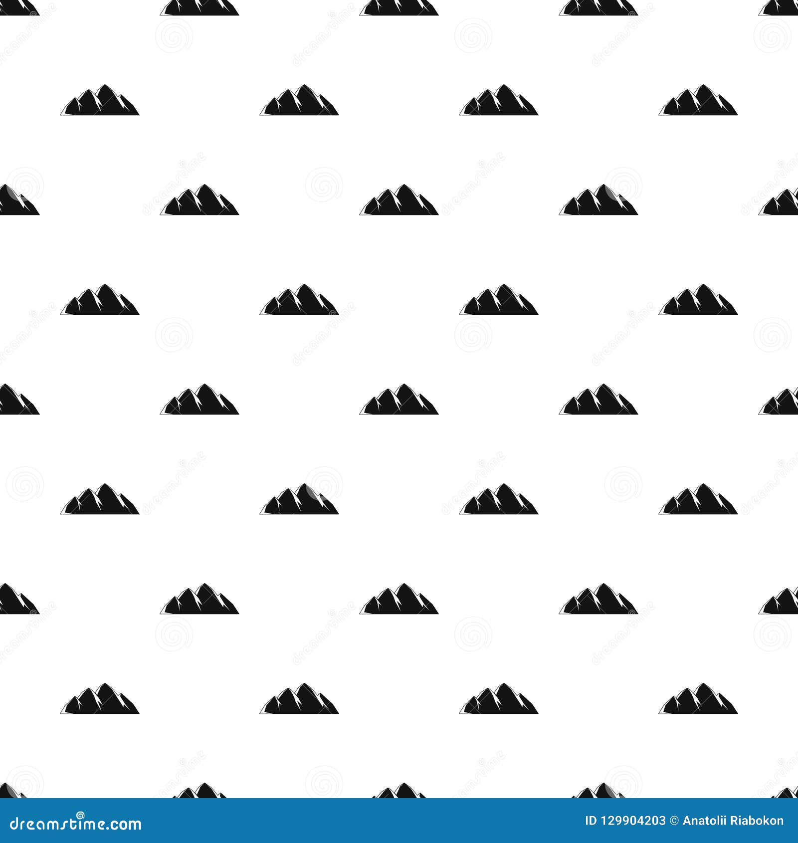 Large Mountain Pattern Seamless Vector Stock Vector - Illustration of ...