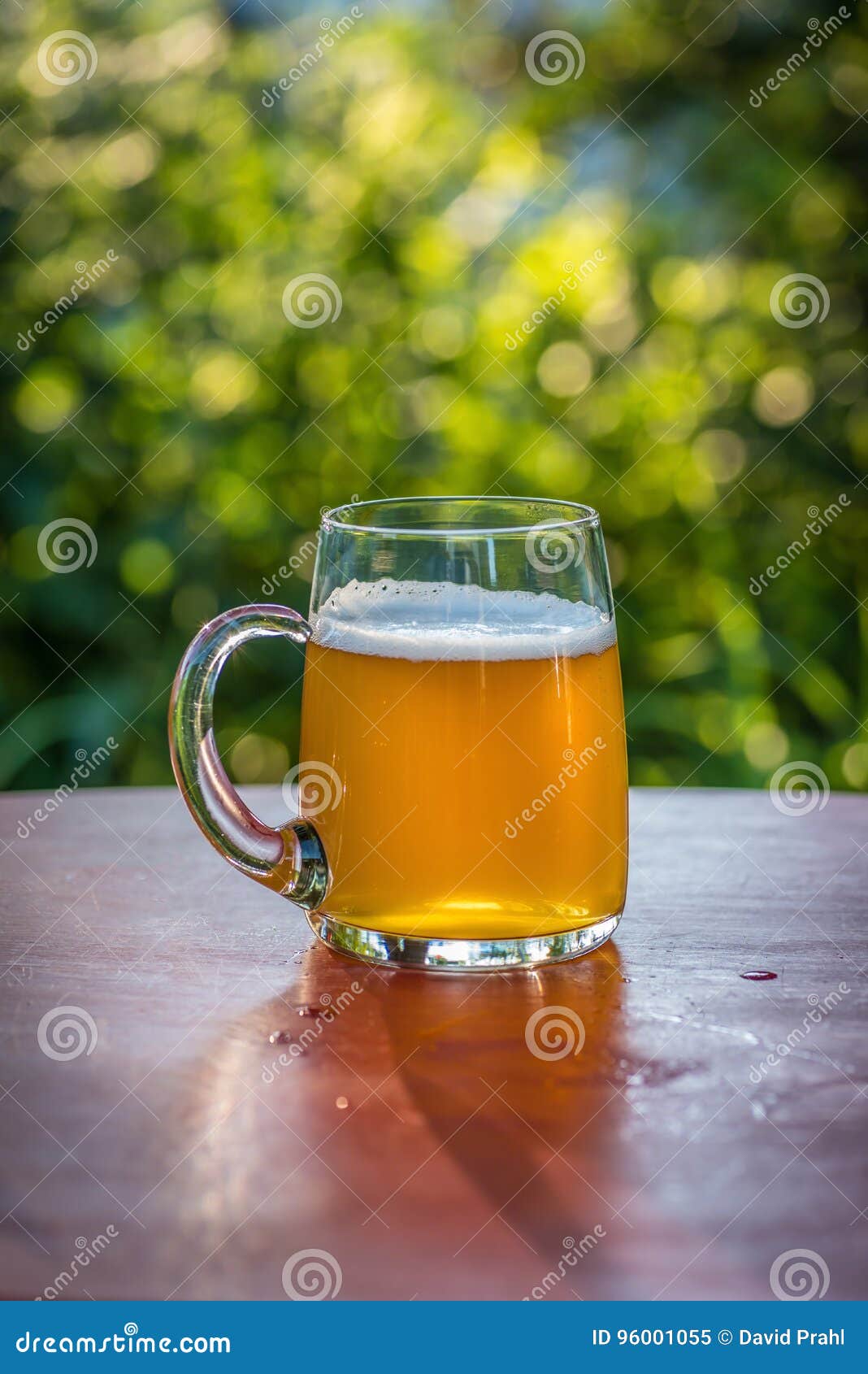 Large Mug of Beer on Table Outside Stock Image - Image of alcohol ...