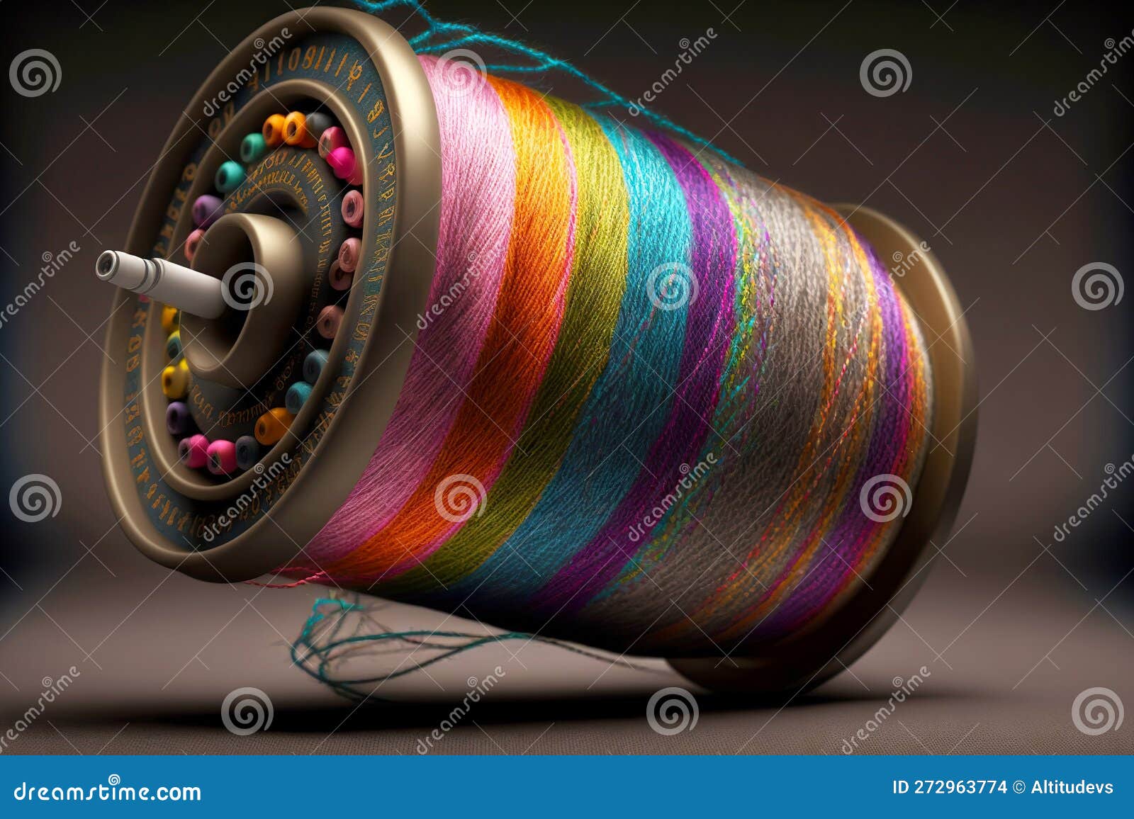 Large Multi-colored Coil with Threads for Sewing Clothes Textile ...