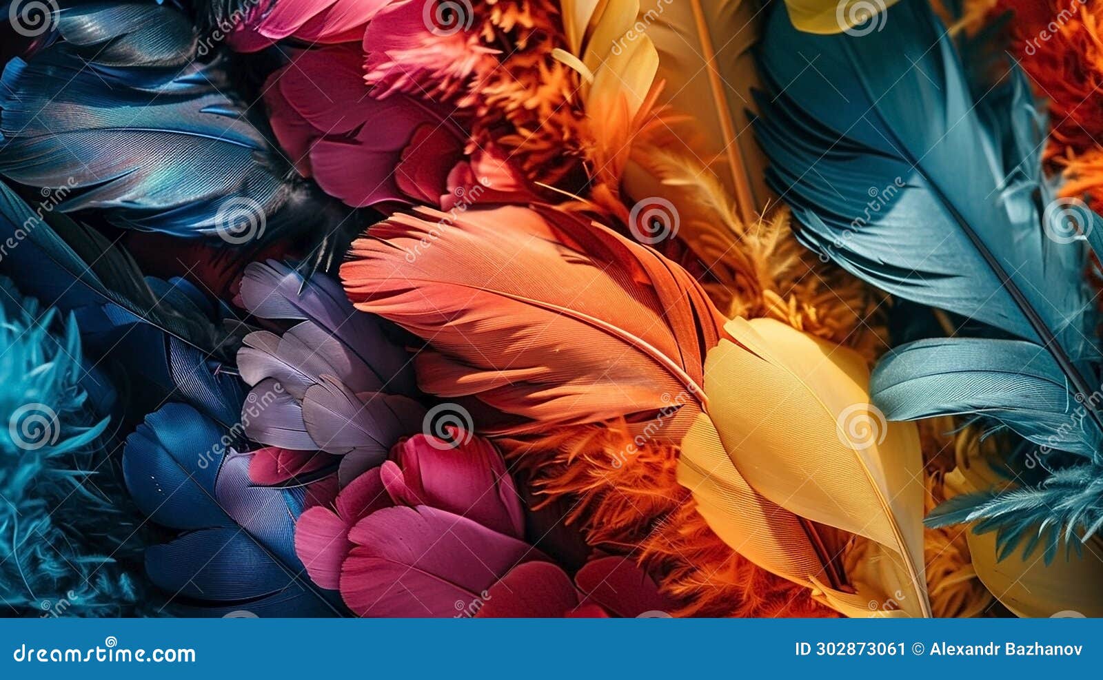Large Multi-colored Feathers Stock Illustration - Illustration of party ...
