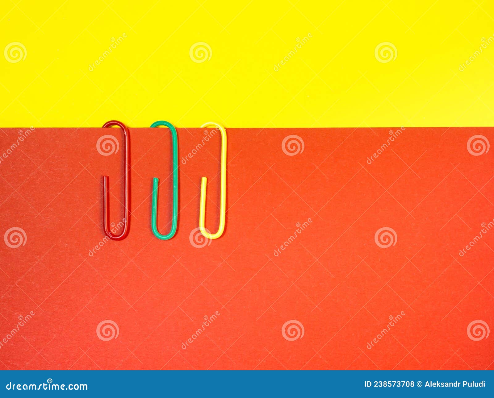 Large Multi-colored Paper Clips. Paperclip of Documents Stock Photo ...