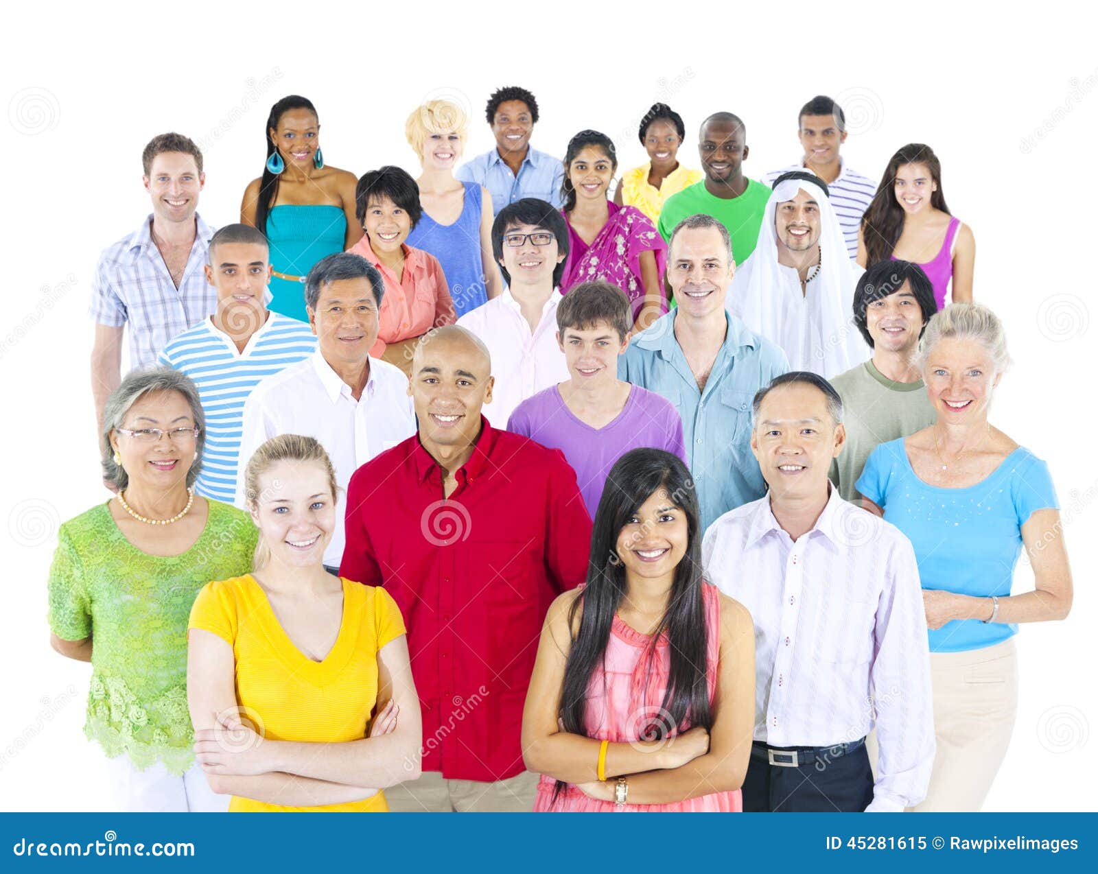 Large Multi-Ethnic Group of People Stock Image - Image of enjoyment ...