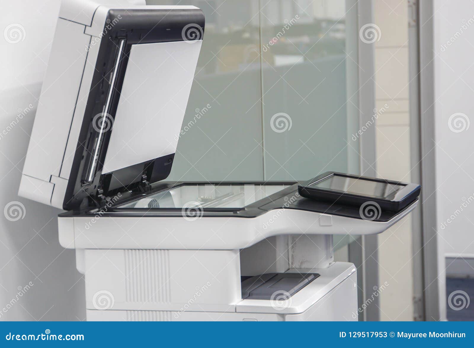 Large Multi Functional Printer Standing in Office for Use in Copying ...