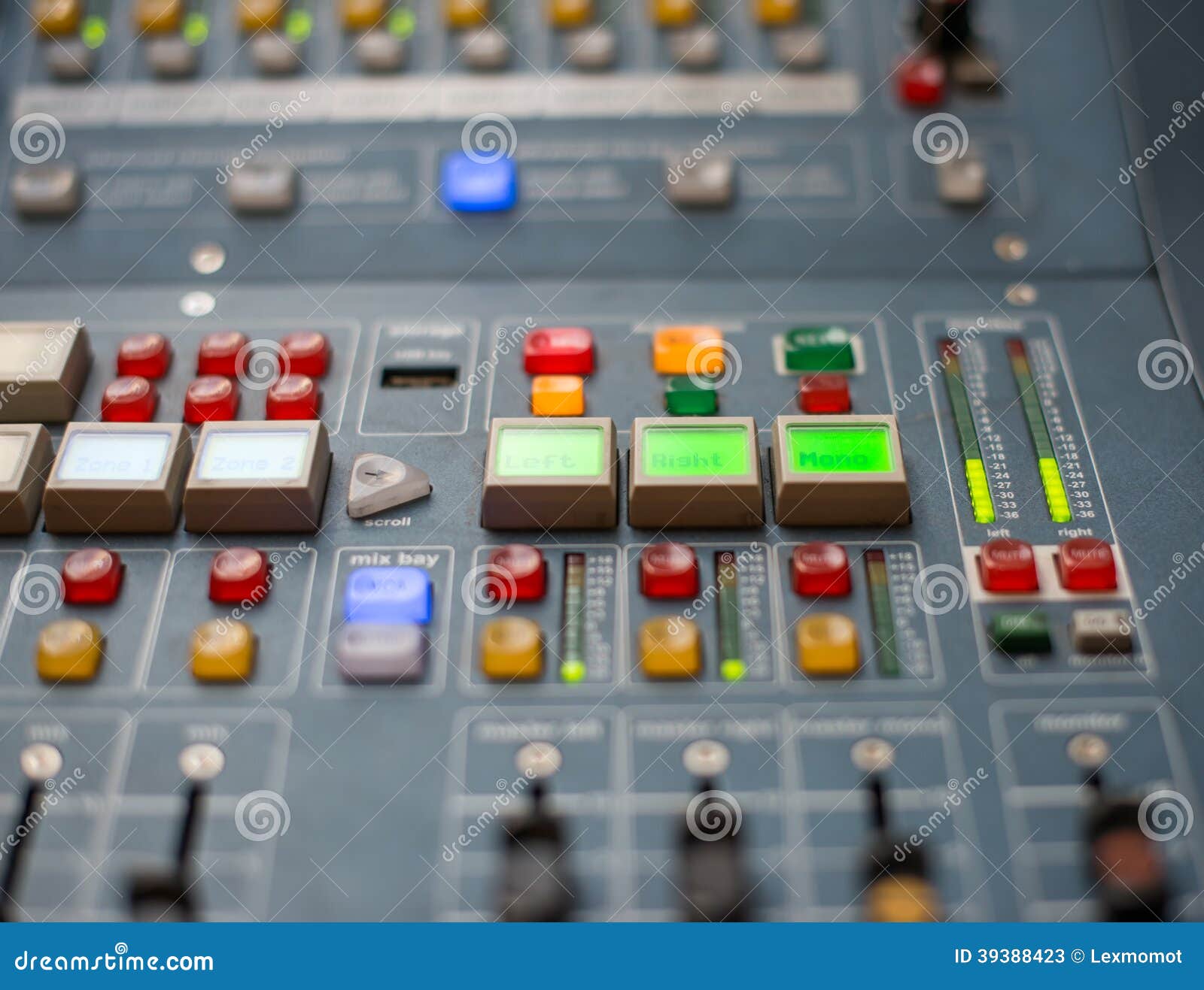 Large Music Mixer desk stock image. Image of control - 39388423
