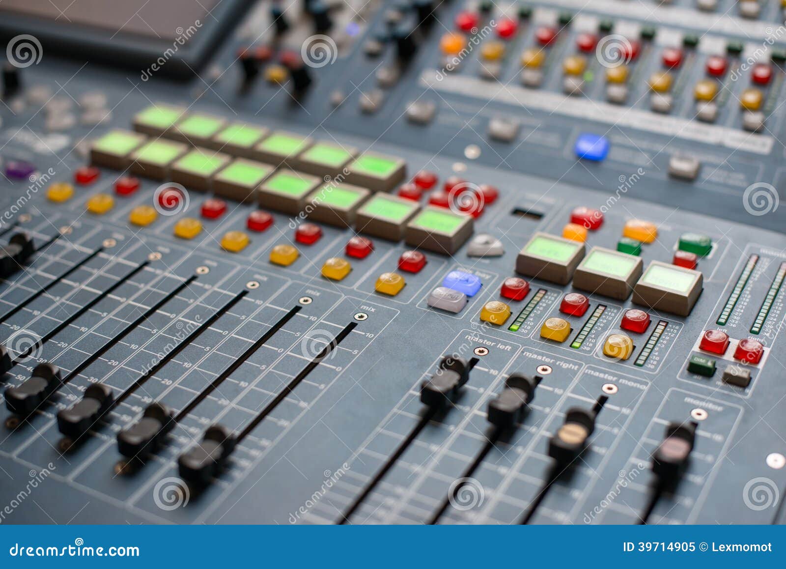 Large Music Mixer desk stock image. Image of channel - 39714905