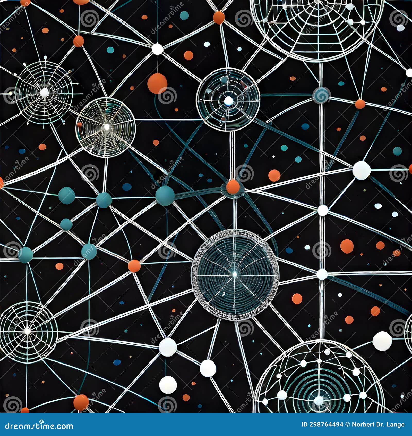 Large Network, AI-generatet Stock Illustration - Illustration of links ...