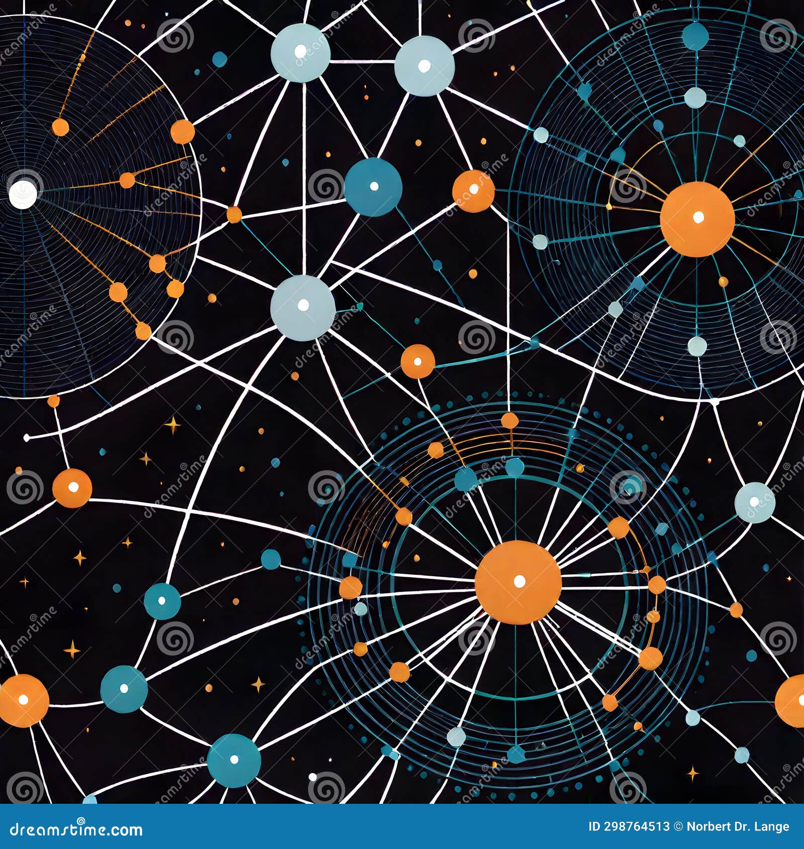 Large Network, AI-generatet Stock Illustration - Illustration of ...