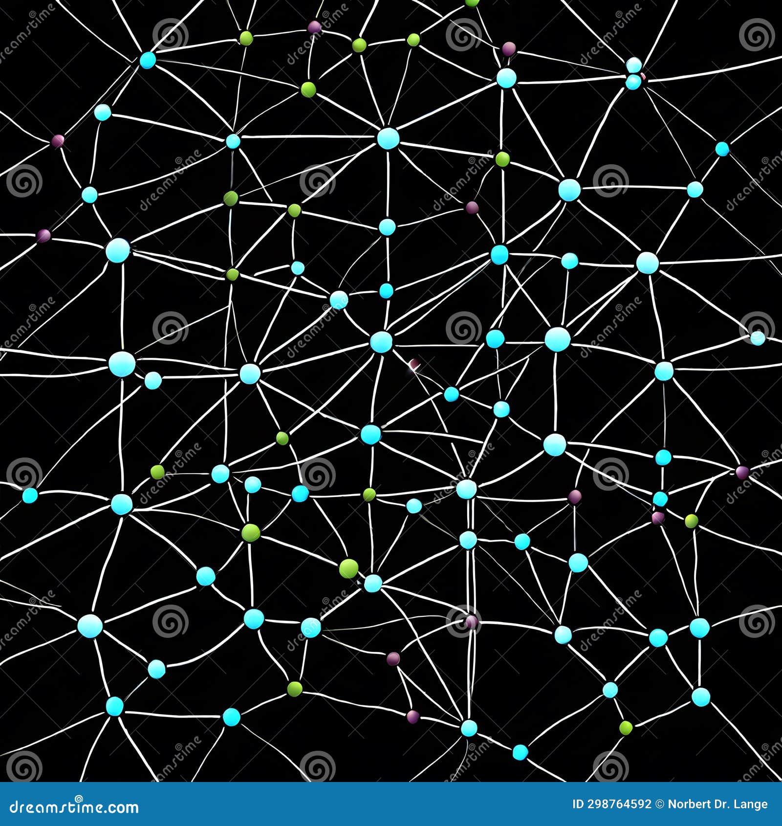 Large Network, AI-generatet Stock Illustration - Illustration of ...