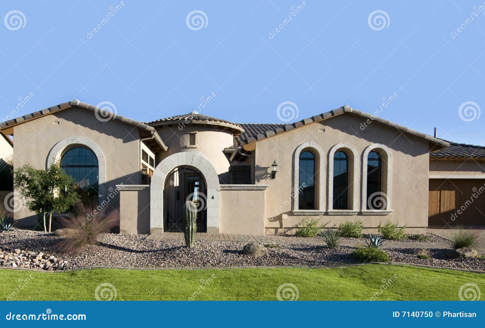 Large new Home exterior stock photo. Image of architecture - 7140750