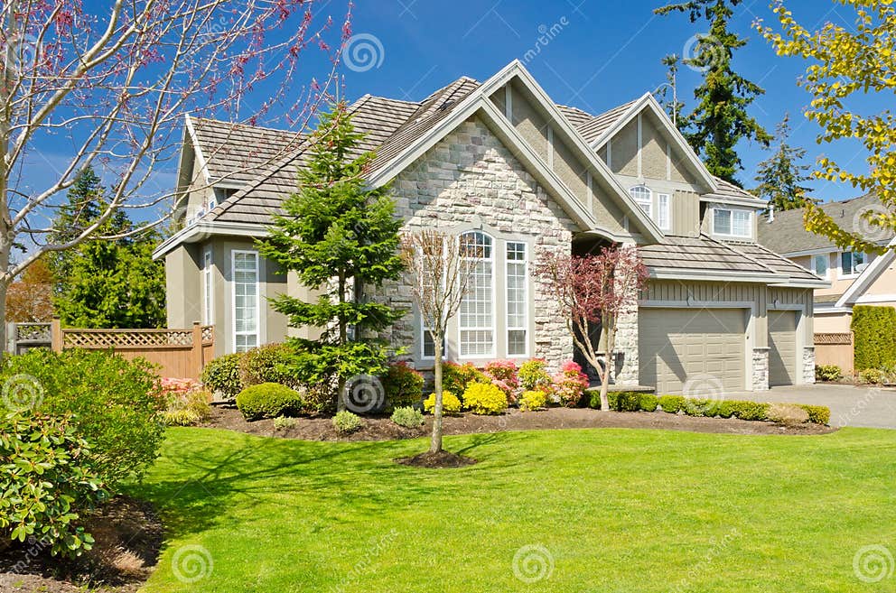 A large new house. stock image. Image of large, mortgage - 19420265