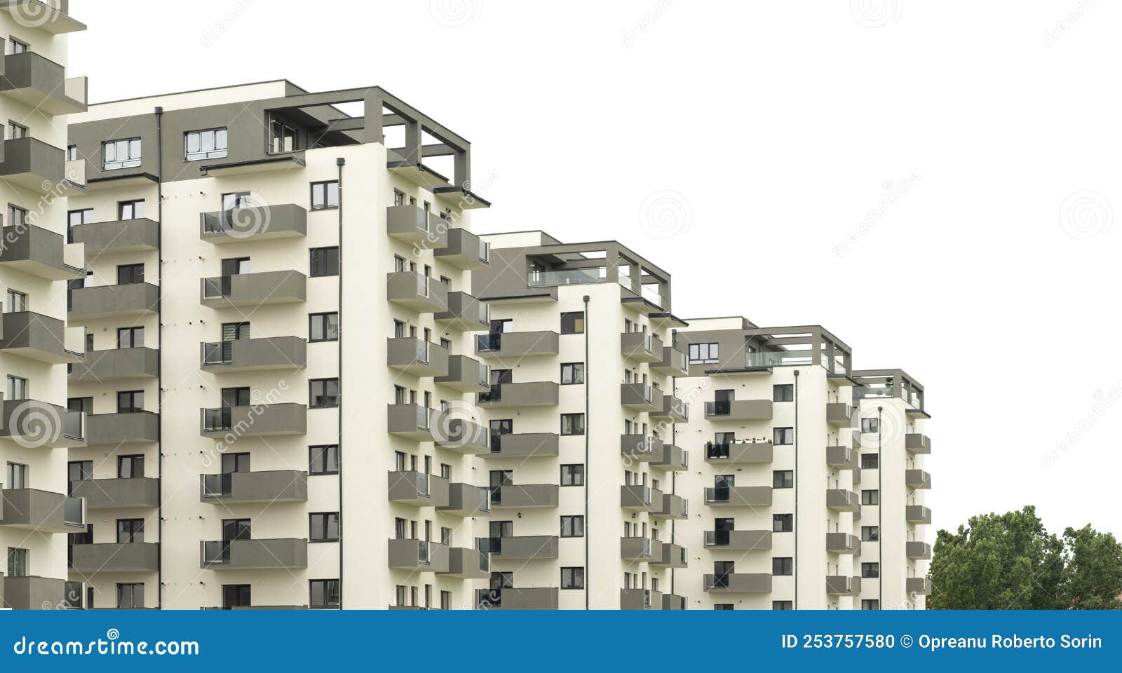 Large New Residential Apartment Block Stock Photo - Image of high ...