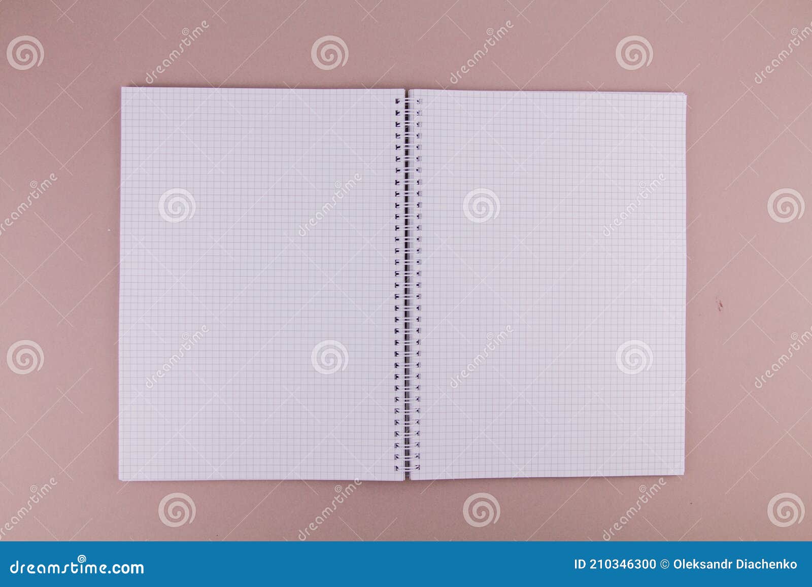 Large A4 Notebook on a Pink Background for Study or Office Work Stock ...