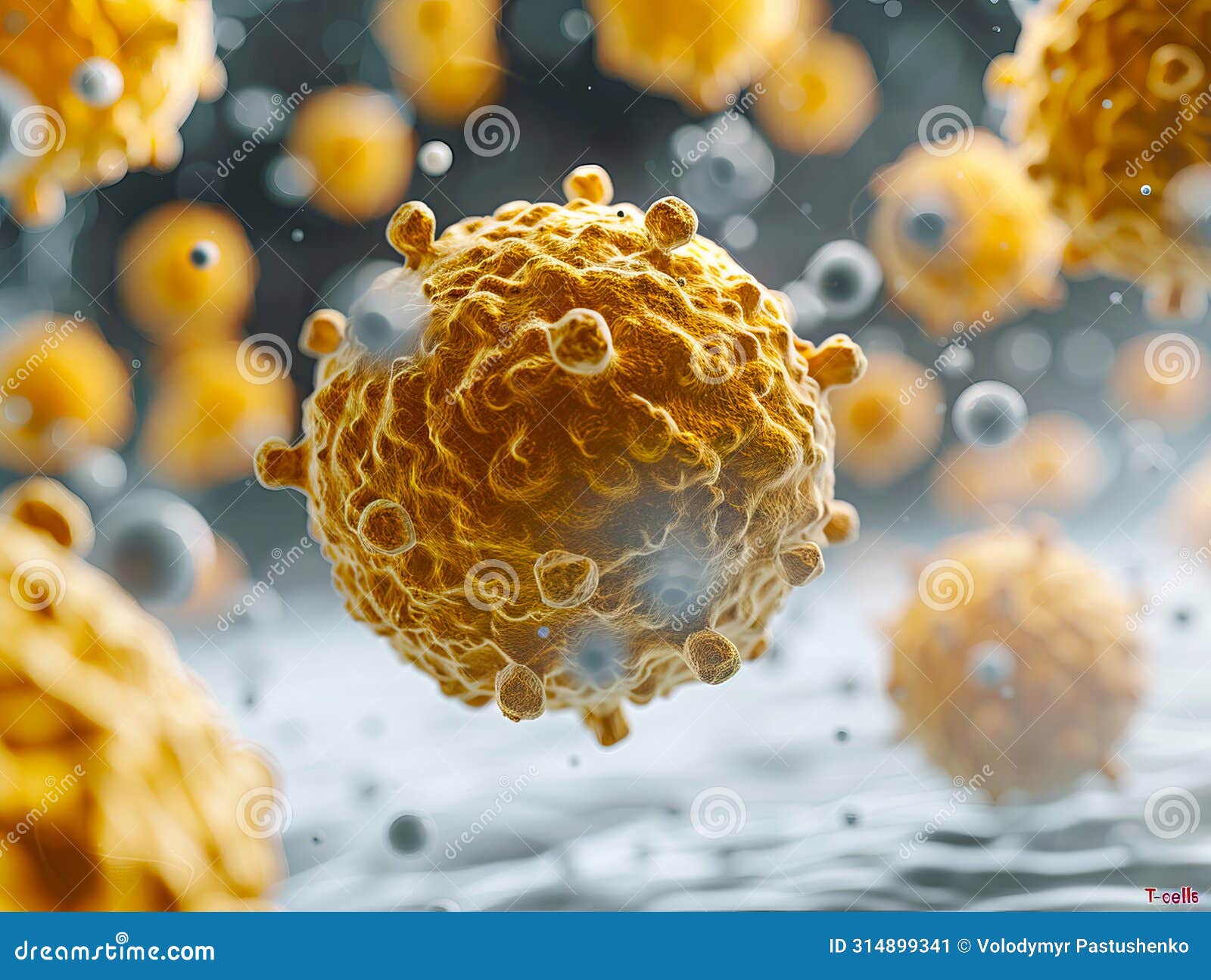 A Large Number of Cells Floating in the Water Stock Image - Image of ...