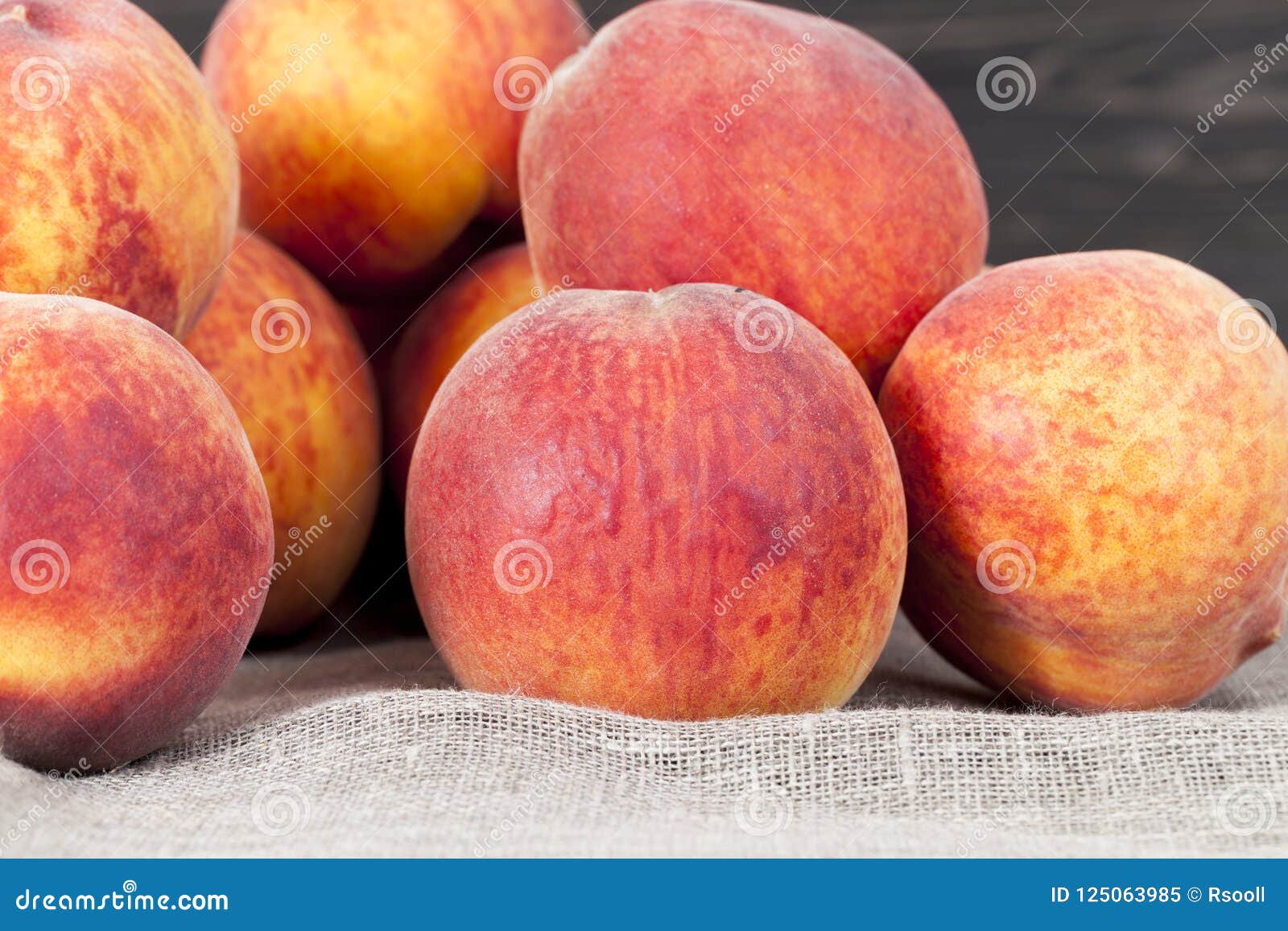 Fresh soft peaches stock image. Image of food, juicy - 125063985