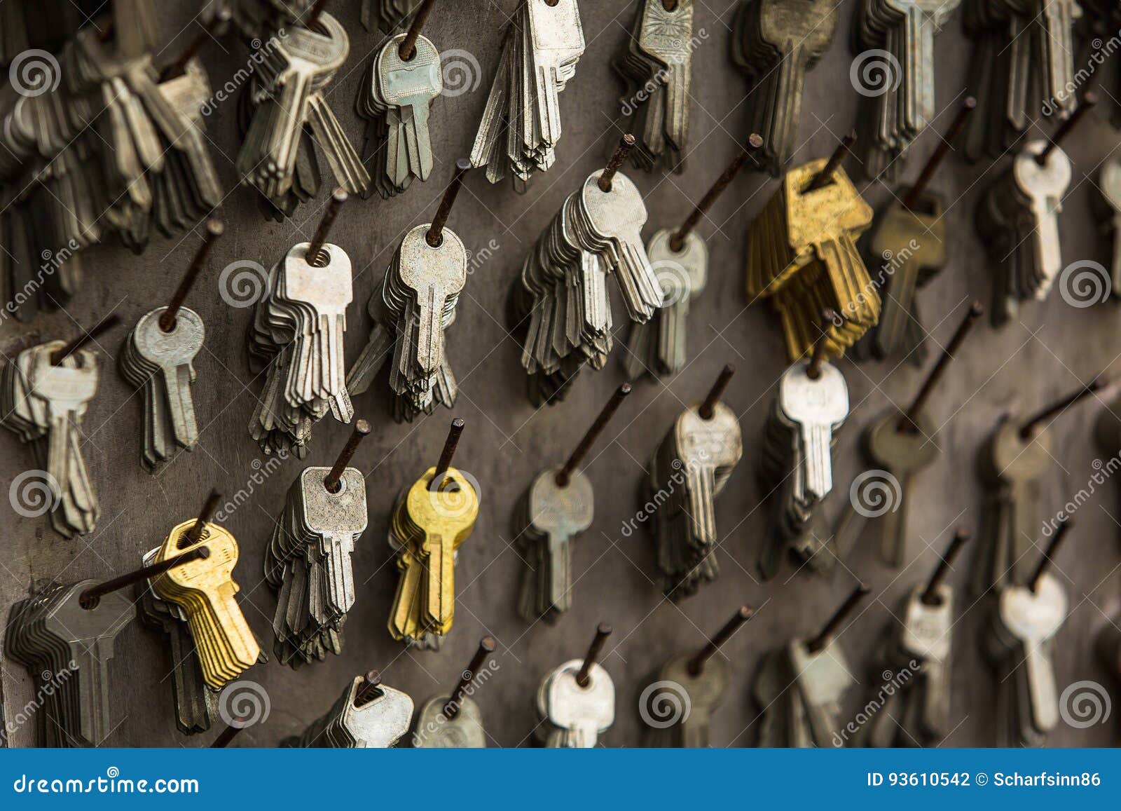 A Large Number of Key Blanks in the Workshop Stock Photo - Image of ...