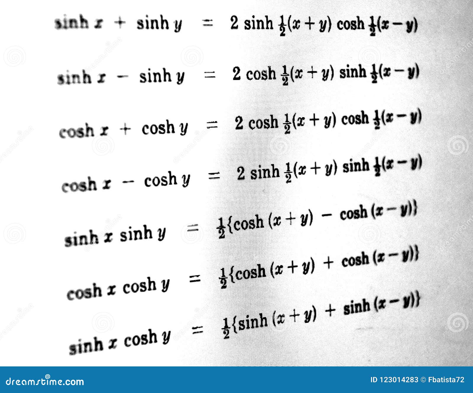 Large Number of Mathematical Formulas on White Background Stock Image ...