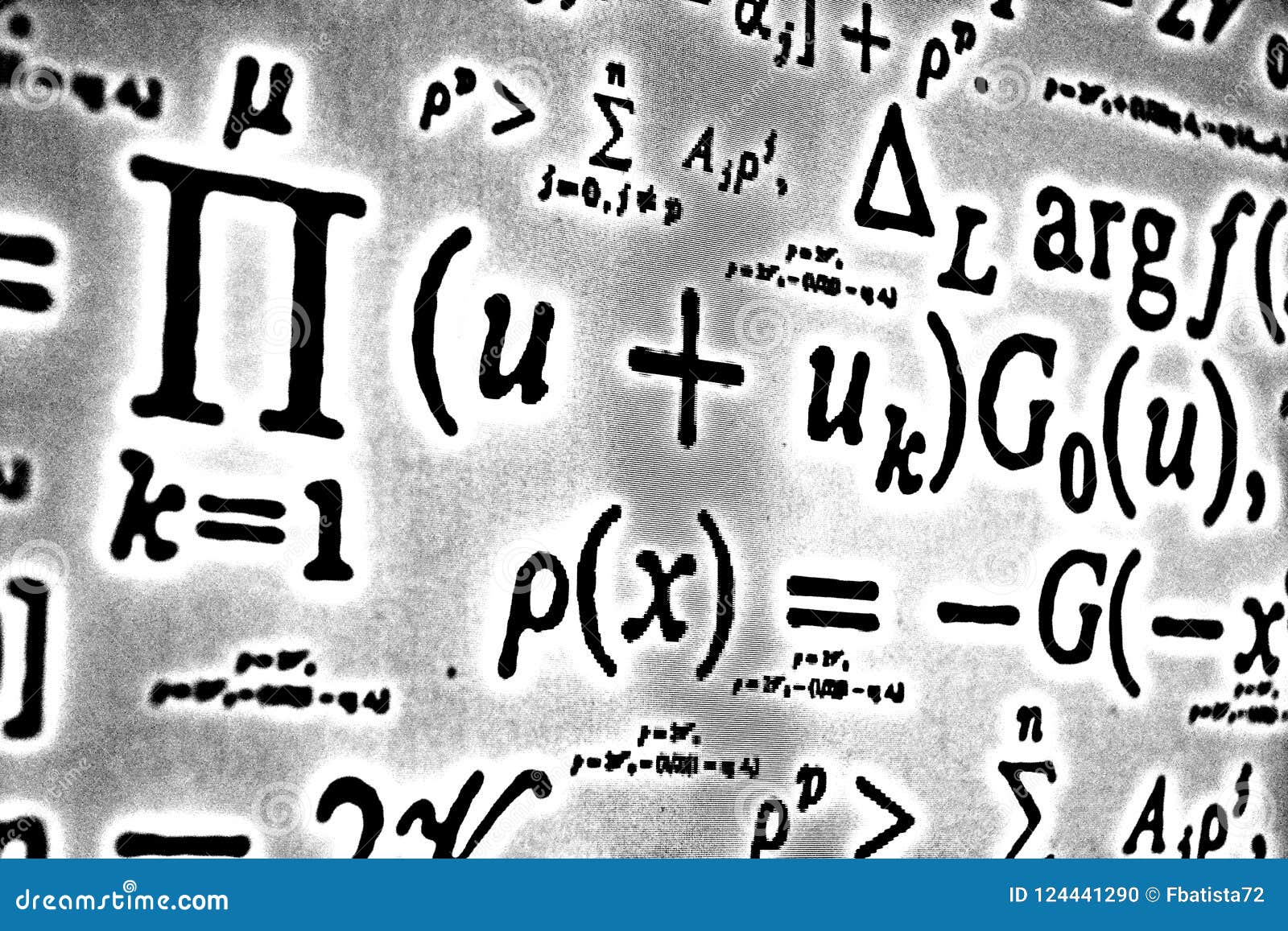 Large Number of Mathematical Formulas on White Background HDR Stock ...