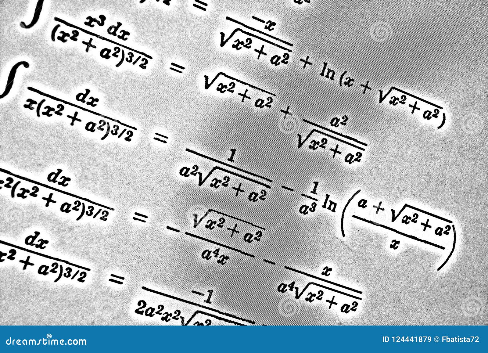 Large Number of Mathematical Formulas on White Background HDR Stock ...