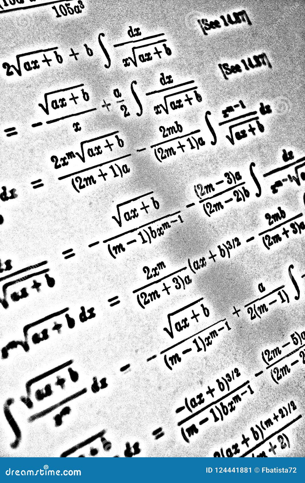 Large Number of Mathematical Formulas on White Background HDR Stock ...