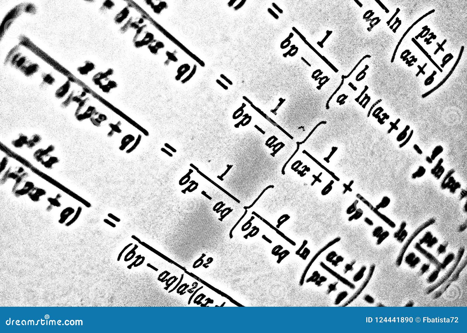 Large Number of Mathematical Formulas on White Background HDR Stock ...