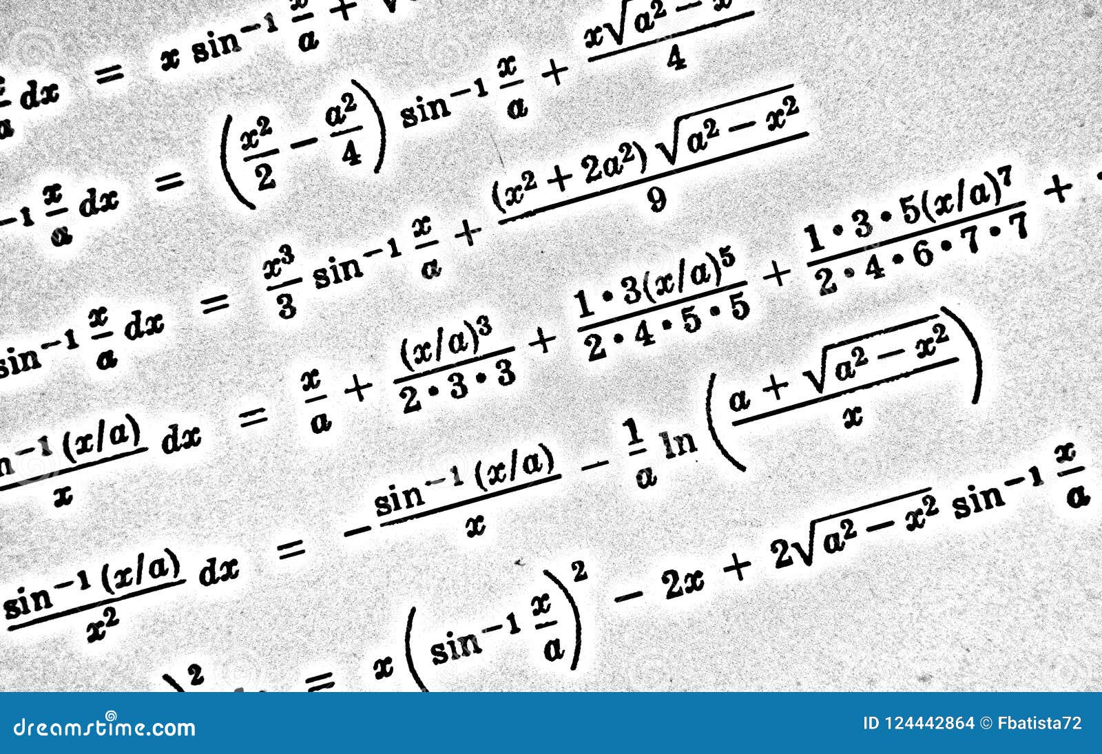 Large Number of Mathematical Formulas on White Background HDR Stock ...