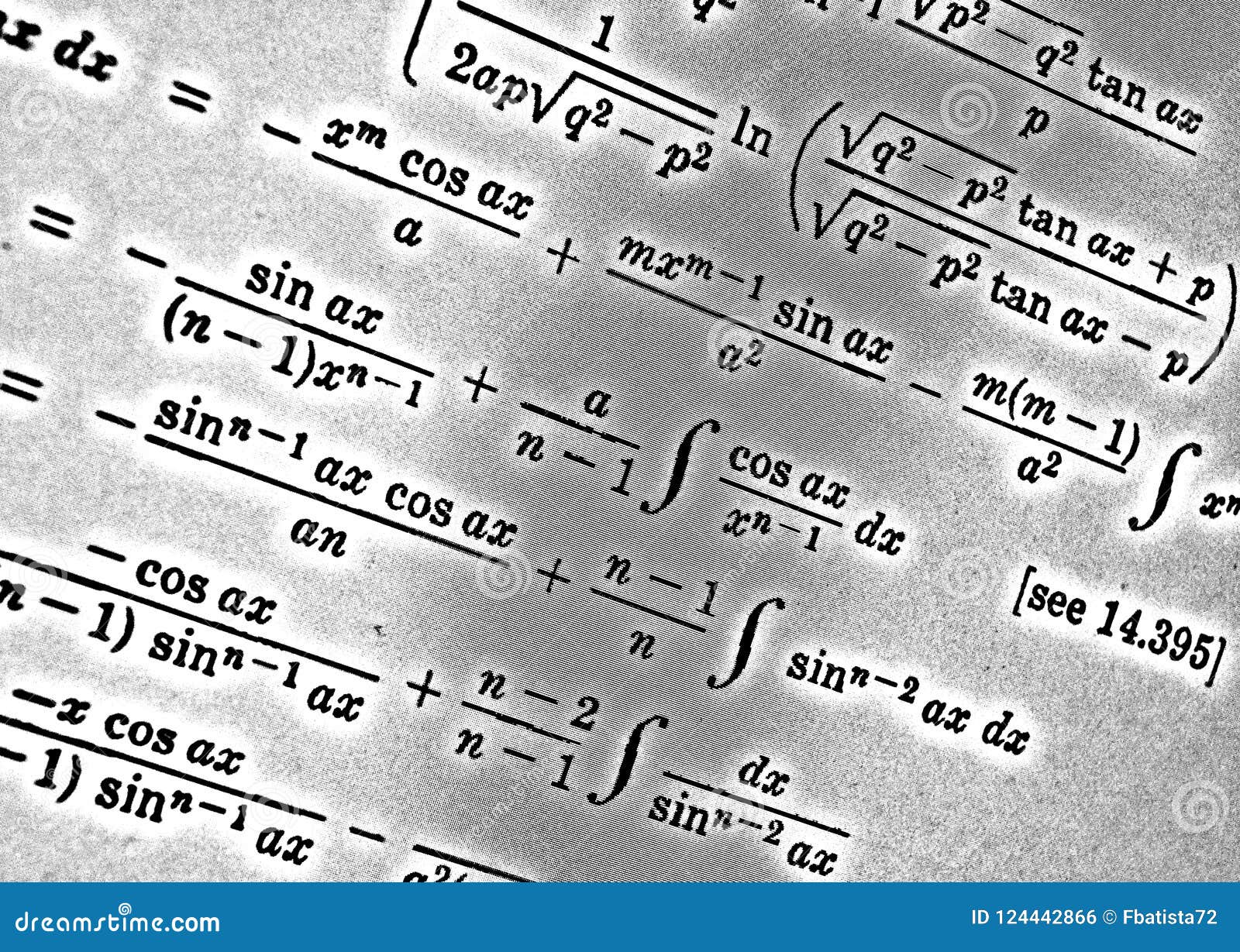 Large Number of Mathematical Formulas on White Background HDR Stock ...