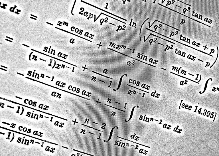 Large Number of Mathematical Formulas on White Background HDR Stock ...
