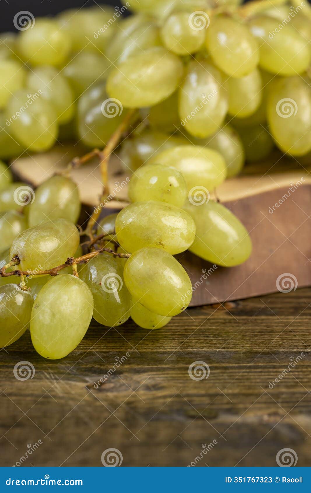 A Large Number of Ripe Green Grapes are on the Table Stock Image ...