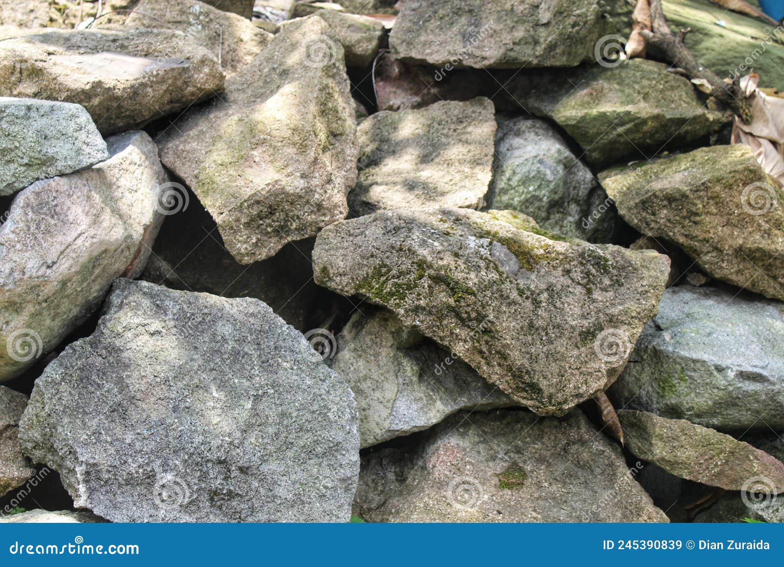 A Large Number of Stones in the Yard Stock Image - Image of structure ...