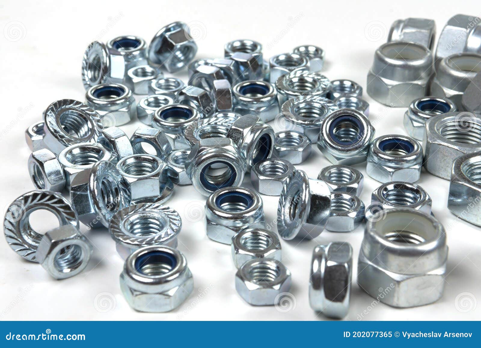 A Large Number of Various Industrial Fasteners Close-up Stock Image ...