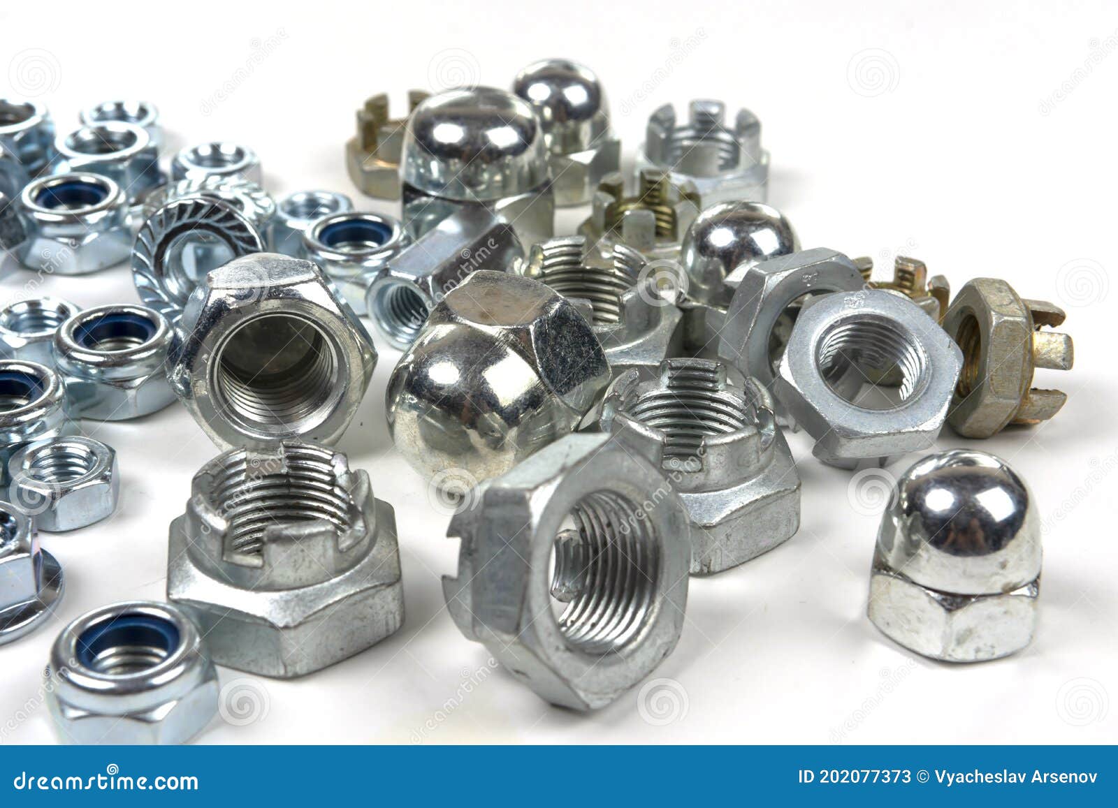 A Large Number of Various Industrial Fasteners Close-up Stock Image ...