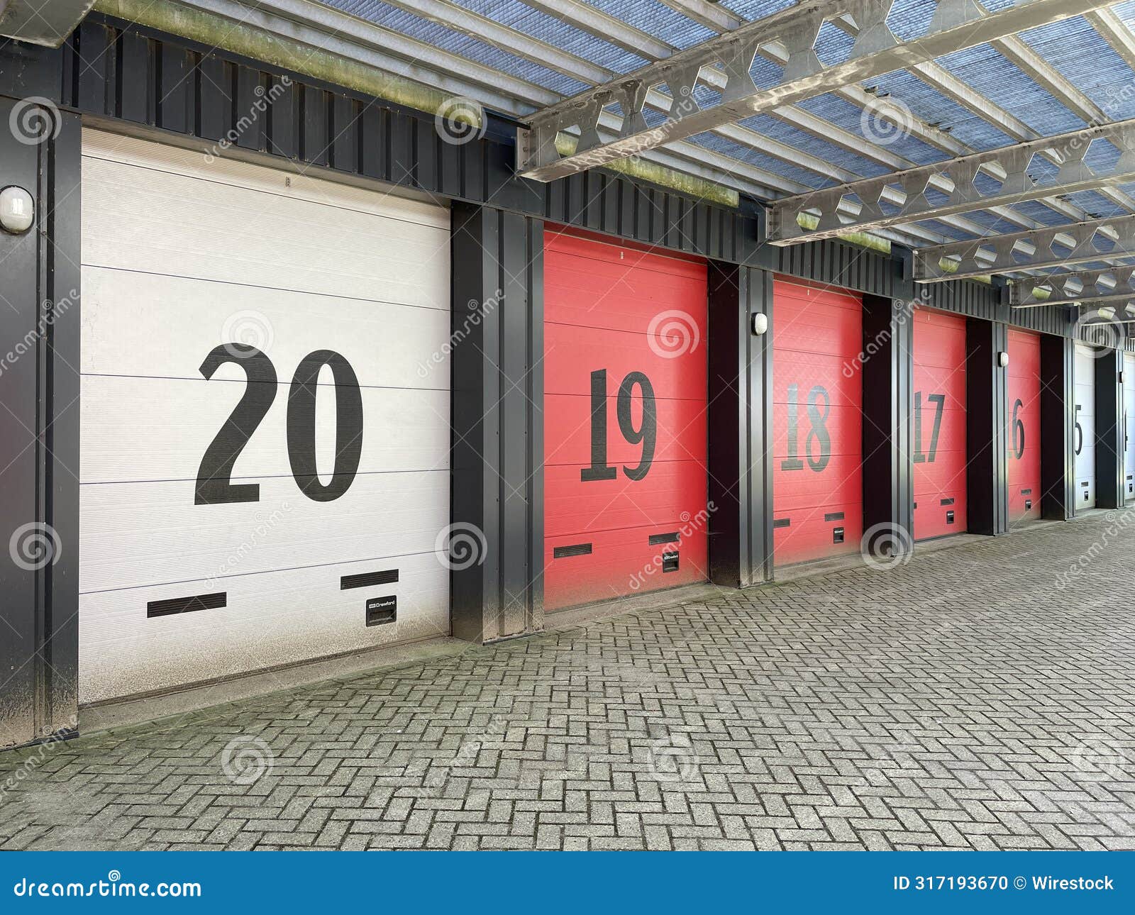 Large, Numbered Doors of Storage Units in Zutphen, the Netherlands ...