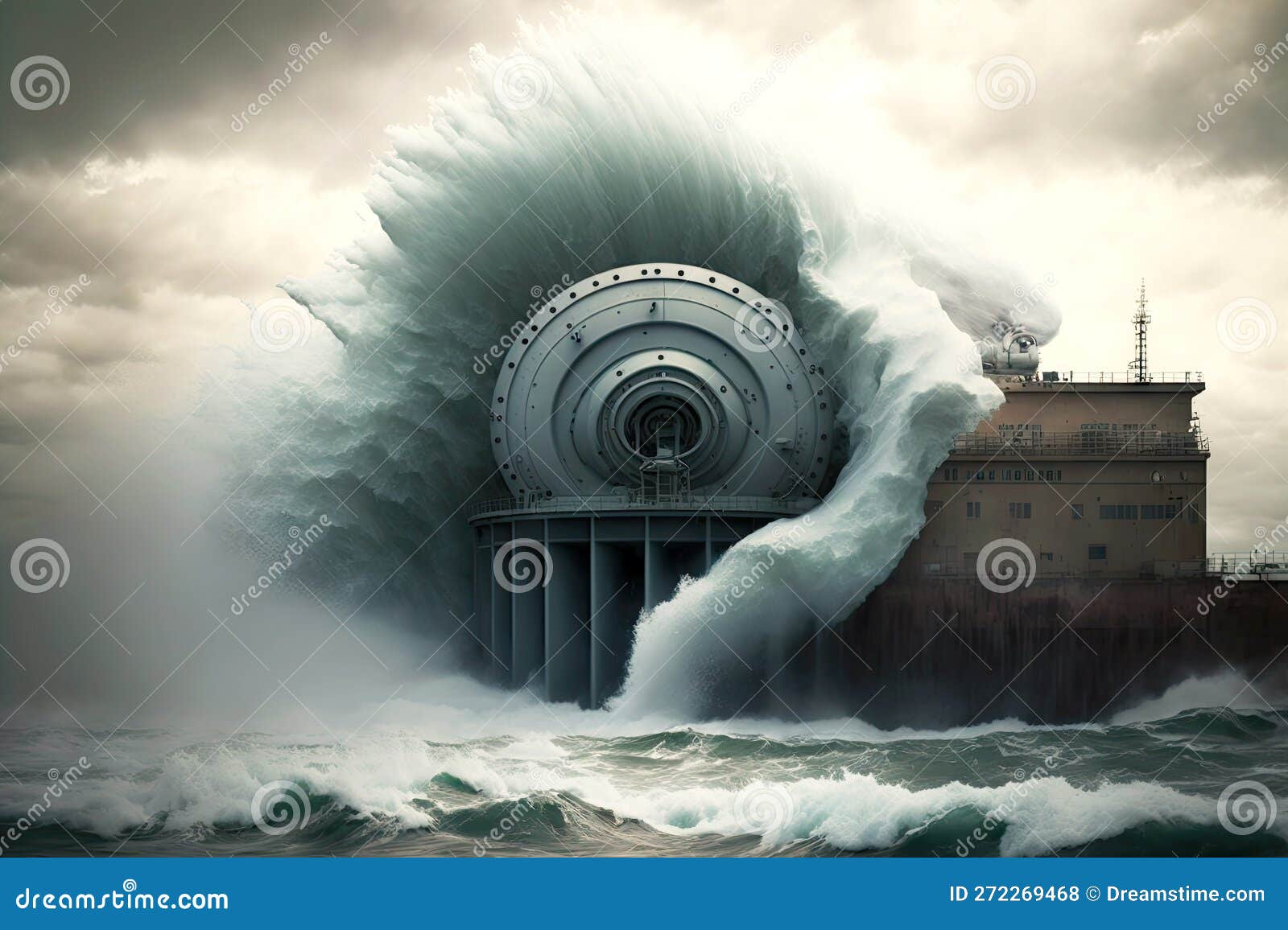 Large Ocean Discharge of Sewage System Stock Illustration ...