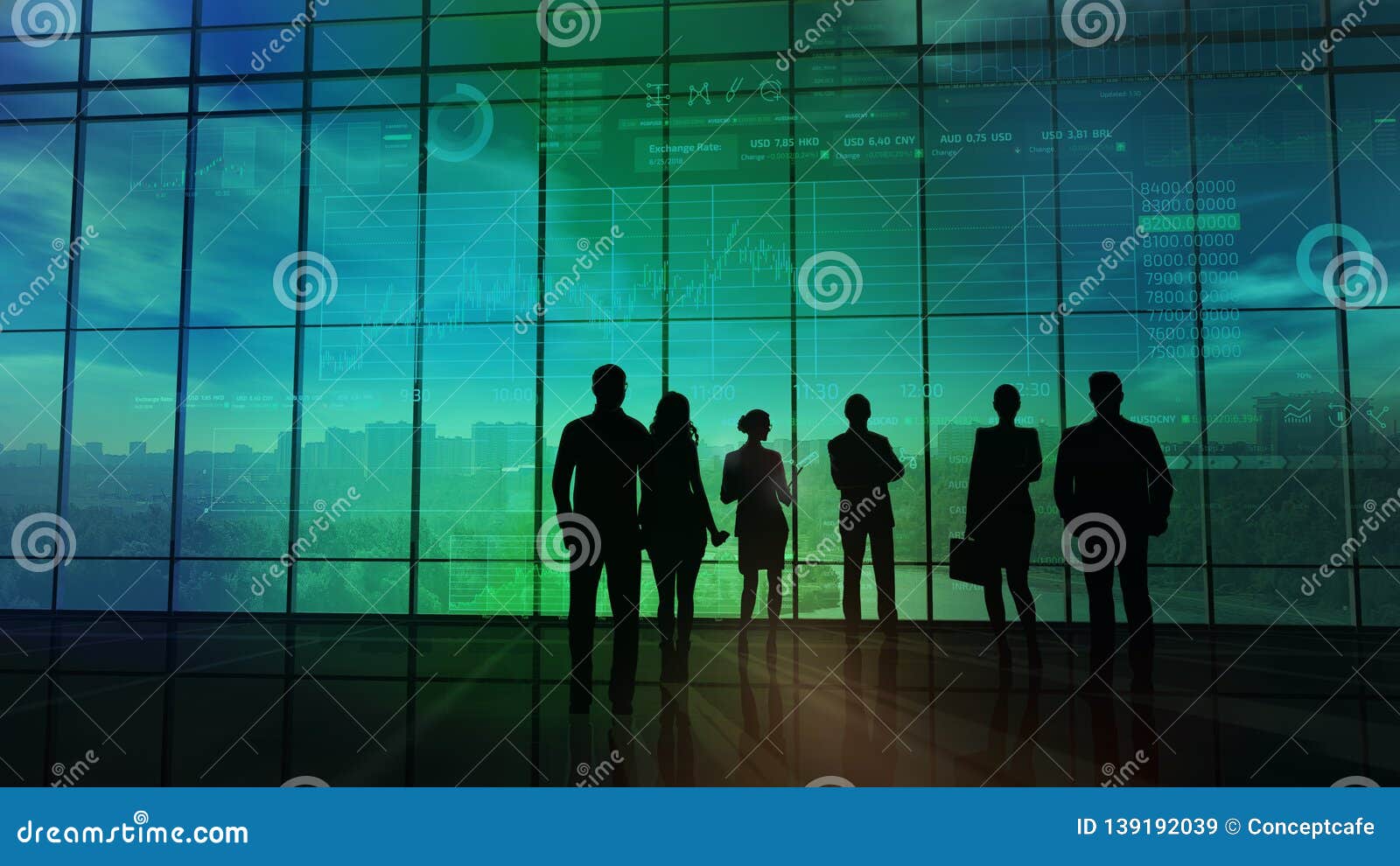 A Team of Traders is Exploring Infographics Stock Illustration ...