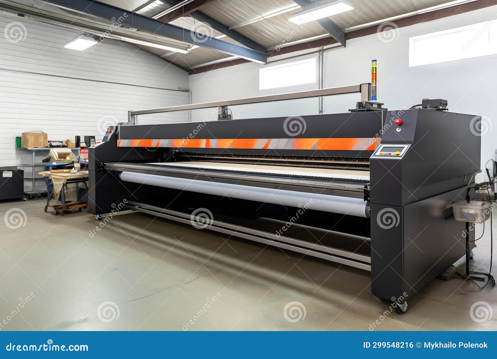 Large Offset Printing Press or Magazine Running. Neural Network AI ...