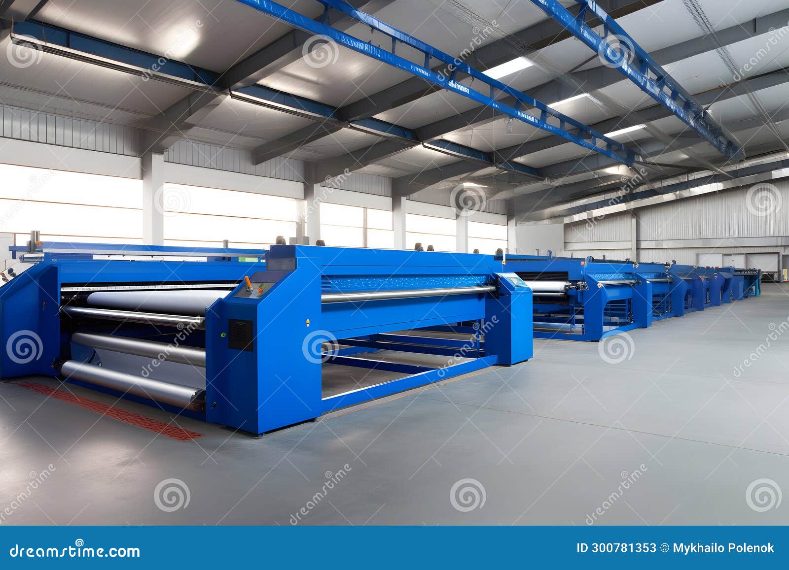 Large Offset Printing Press or Magazine Running. Neural Network AI ...