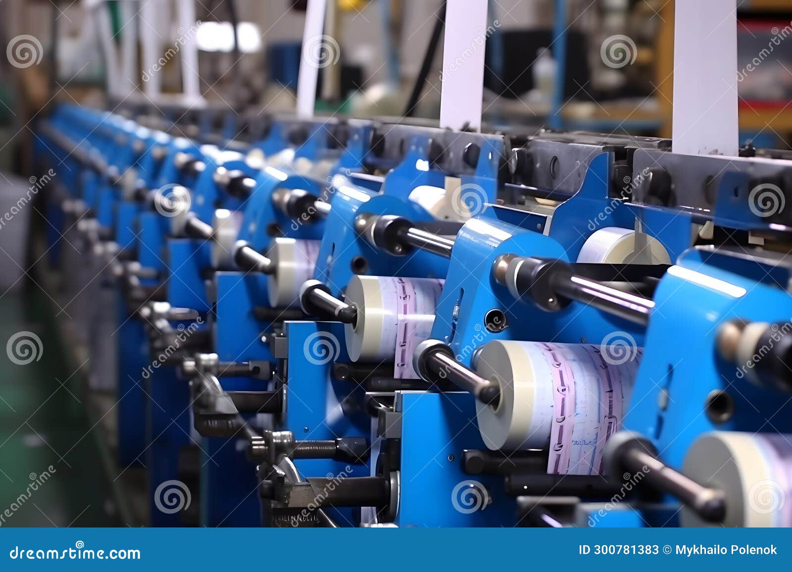 Large Offset Printing Press or Magazine Running. Neural Network AI ...