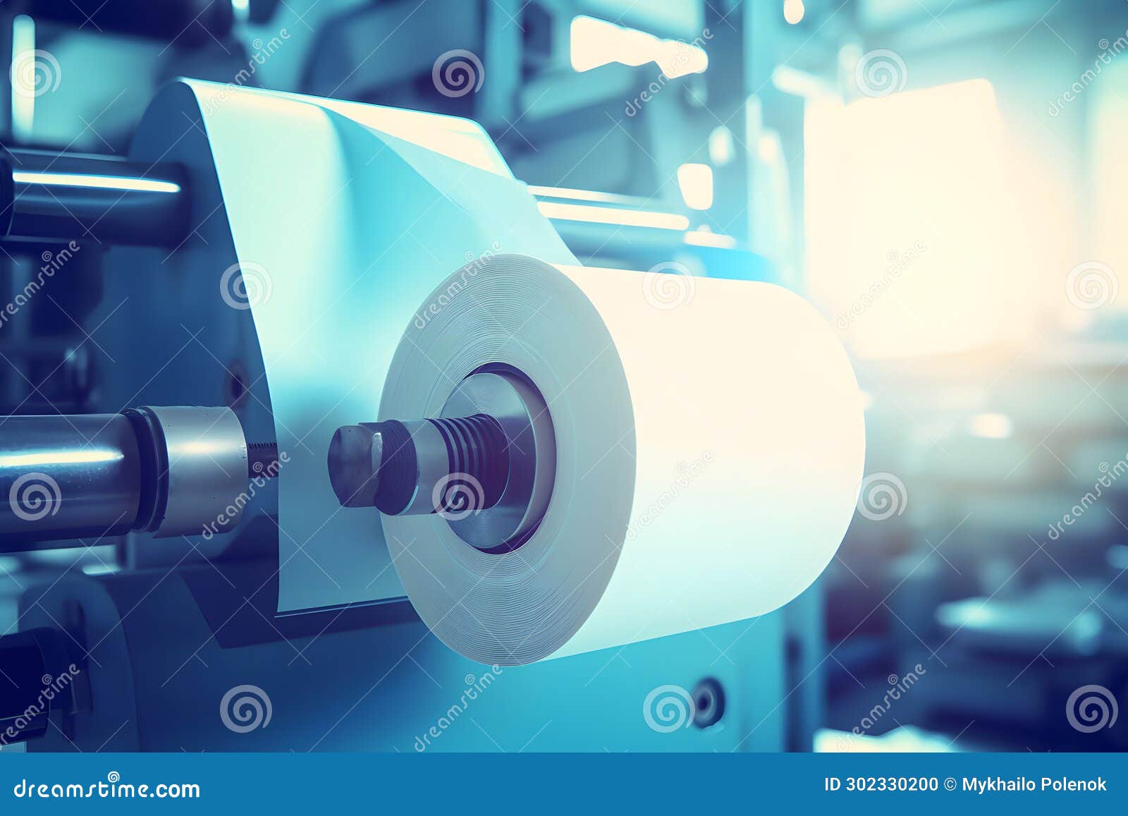 Large Offset Printing Press or Magazine Running. Neural Network AI ...