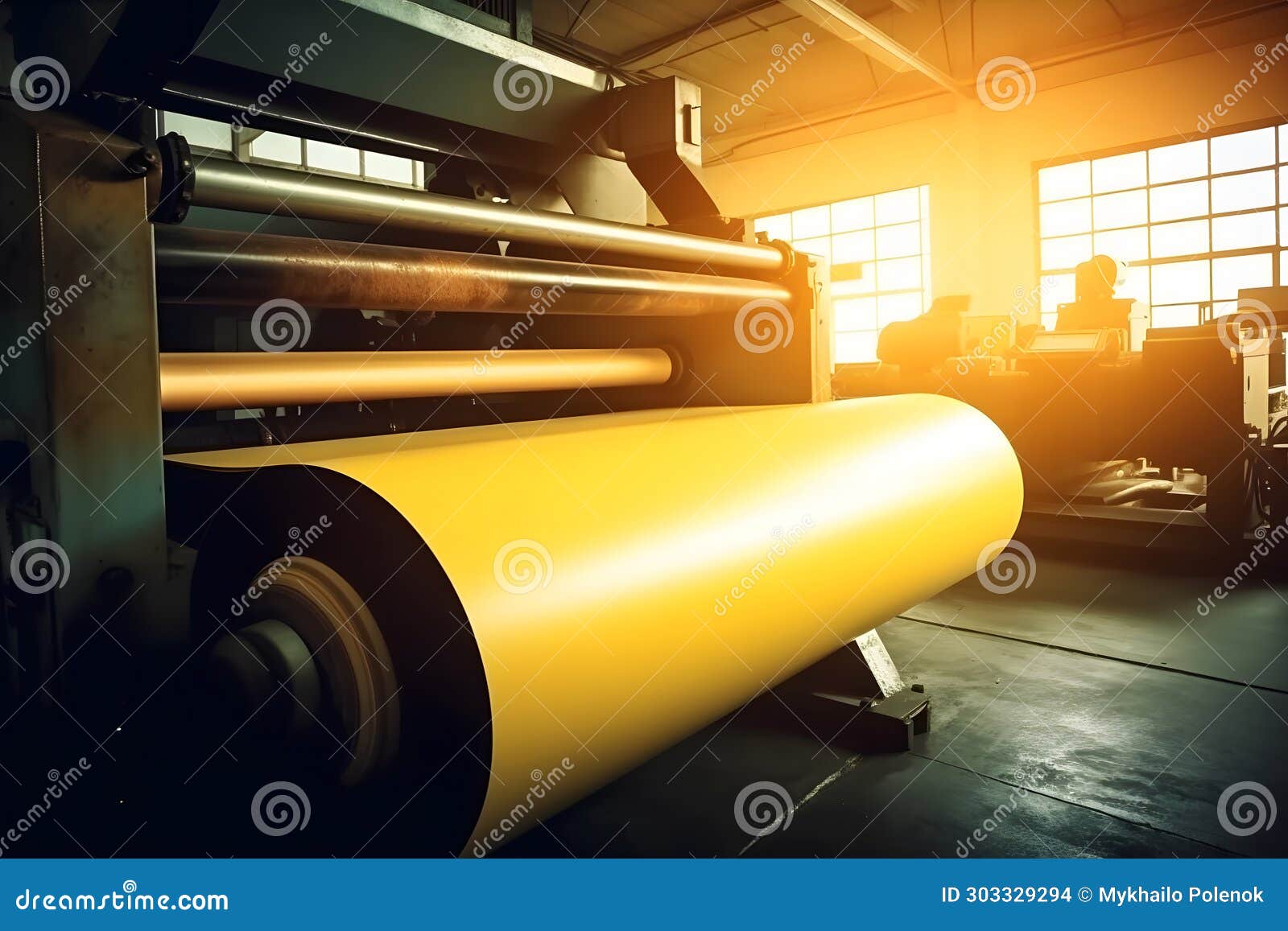 Large Offset Printing Press or Magazine Running. Neural Network AI ...