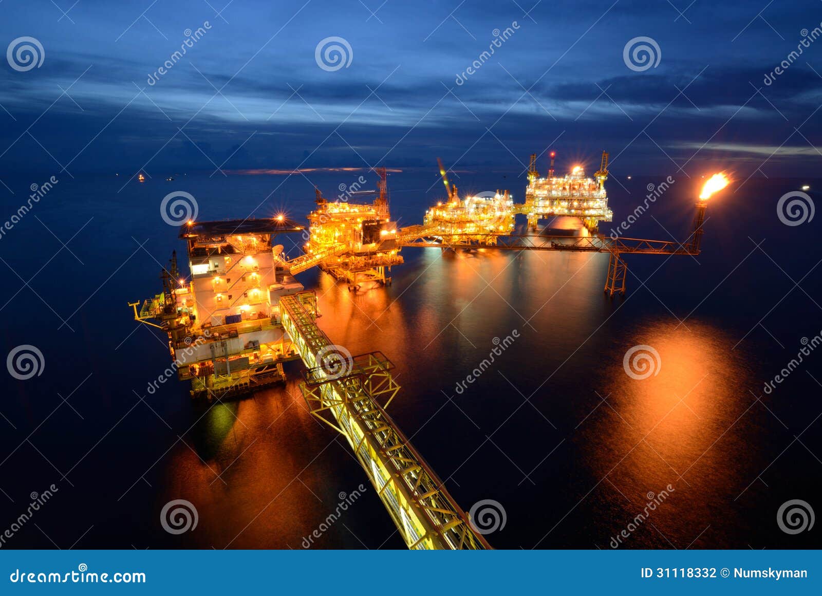 Large Offshore Wind Turbines Farm In The North Sea Stock Photography ...